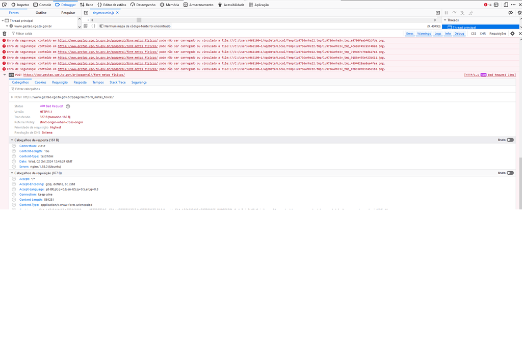 Erro 400 ao salvar formulário com texto muito grande em campo tipo Editor HTML - Formulários ...